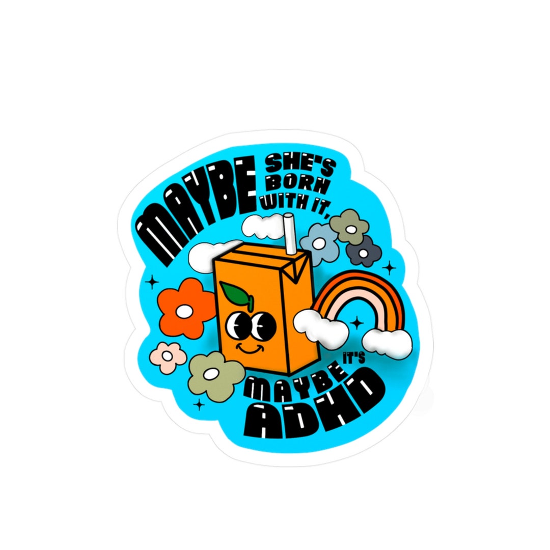 ADHD Juice Box Kiss-cut Vinyl Decals - Etsy
