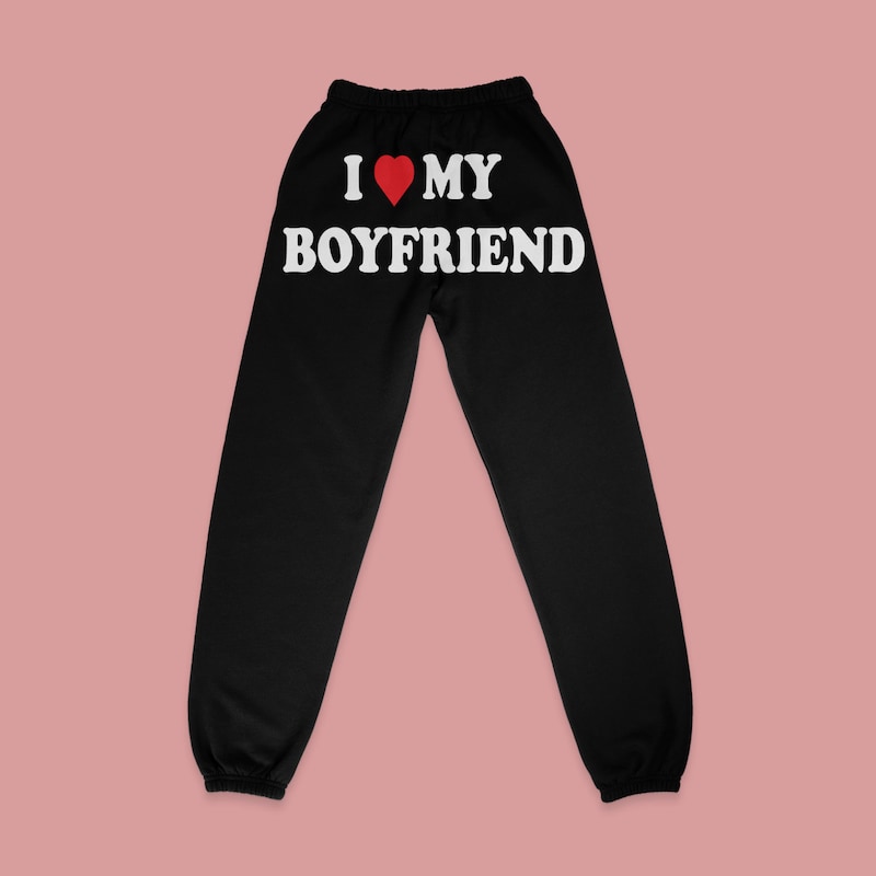 I Love My Boyfriend Pants - Etsy