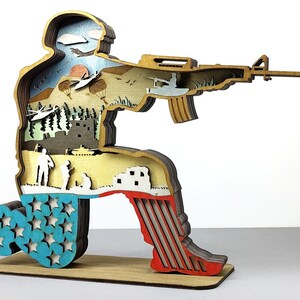 9 Layer Laser Cut Soldier - Etsy