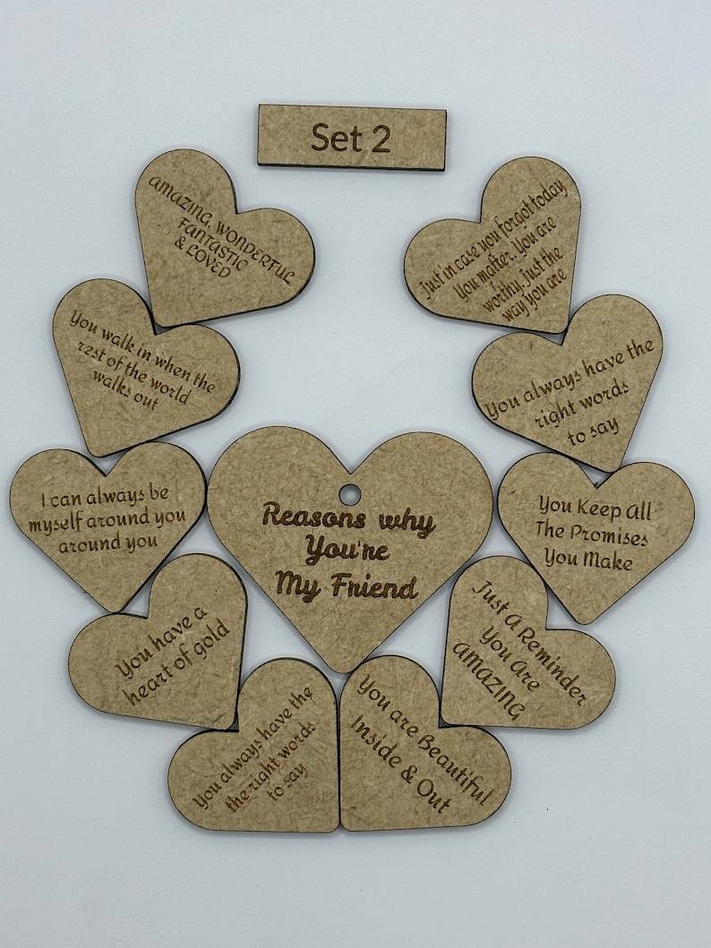 Reasons Your My Friend Friendship Tokens Birthday Gift Bag of Heartfelt ...