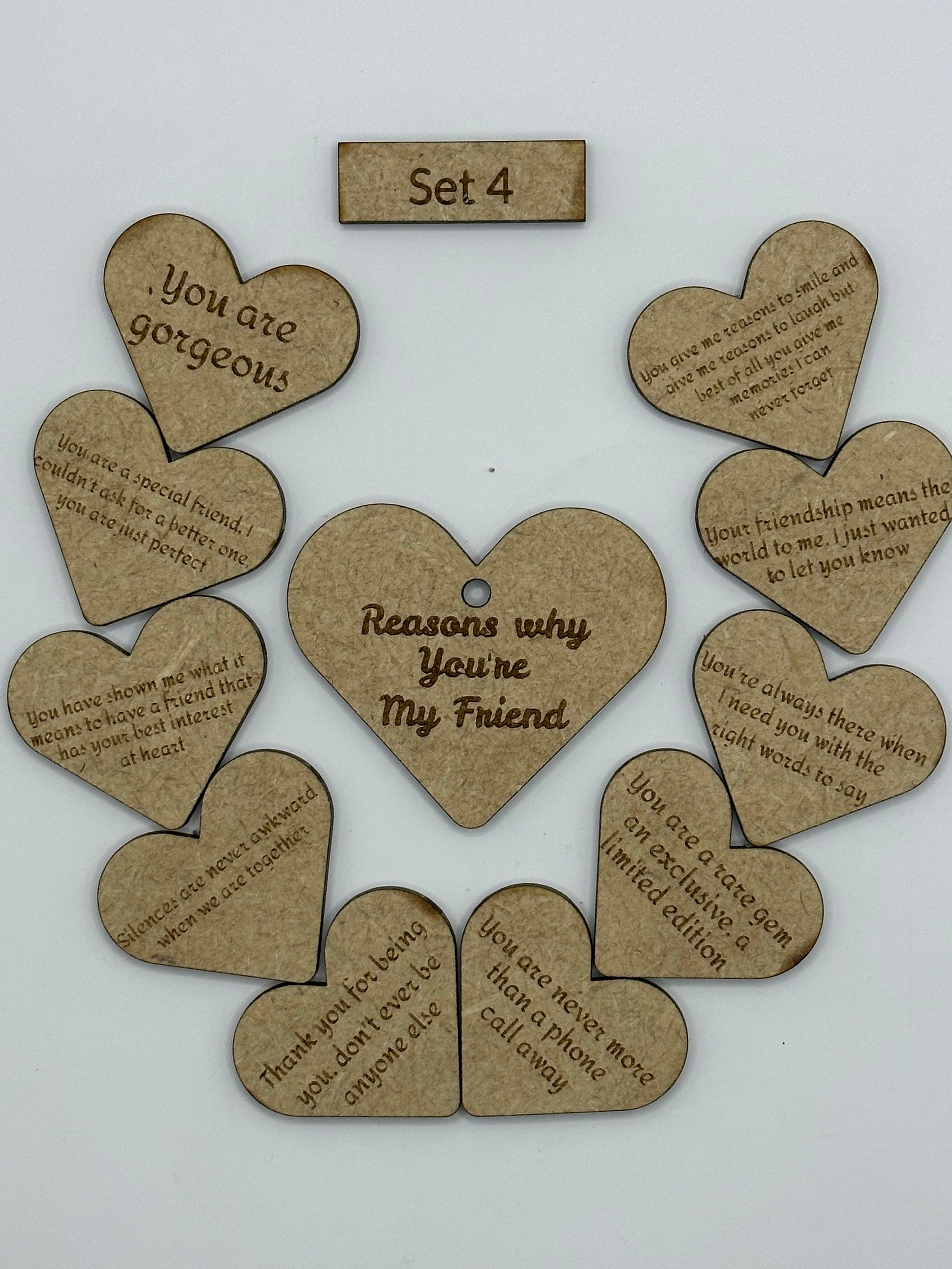 Reasons Your My Friend Friendship Tokens Birthday Gift Bag of Heartfelt ...