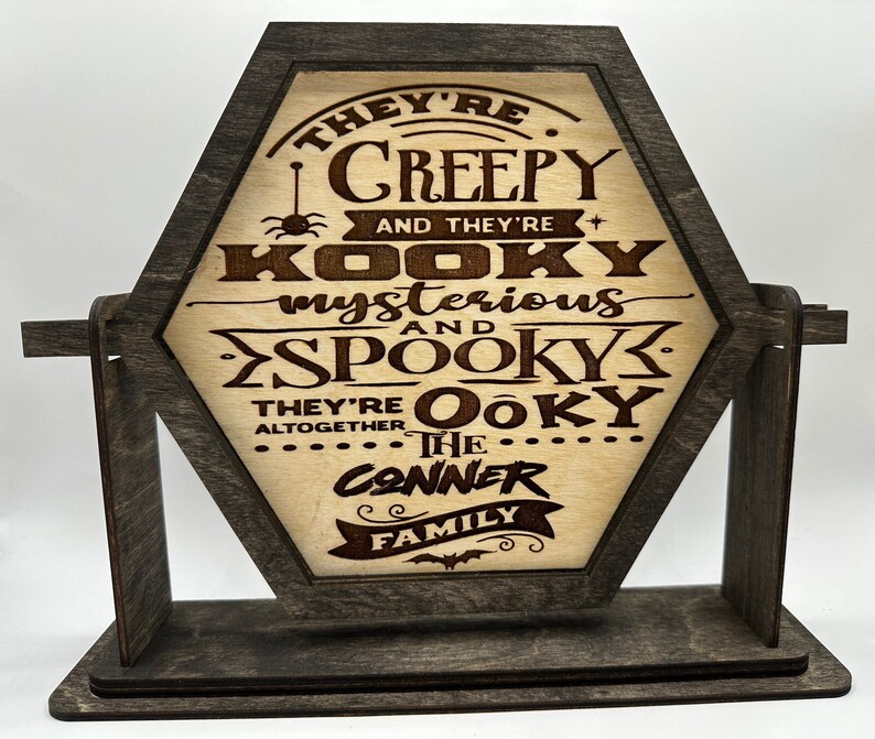 Addams Family Personalized Halloween Sign With Your Family Name 7 ...