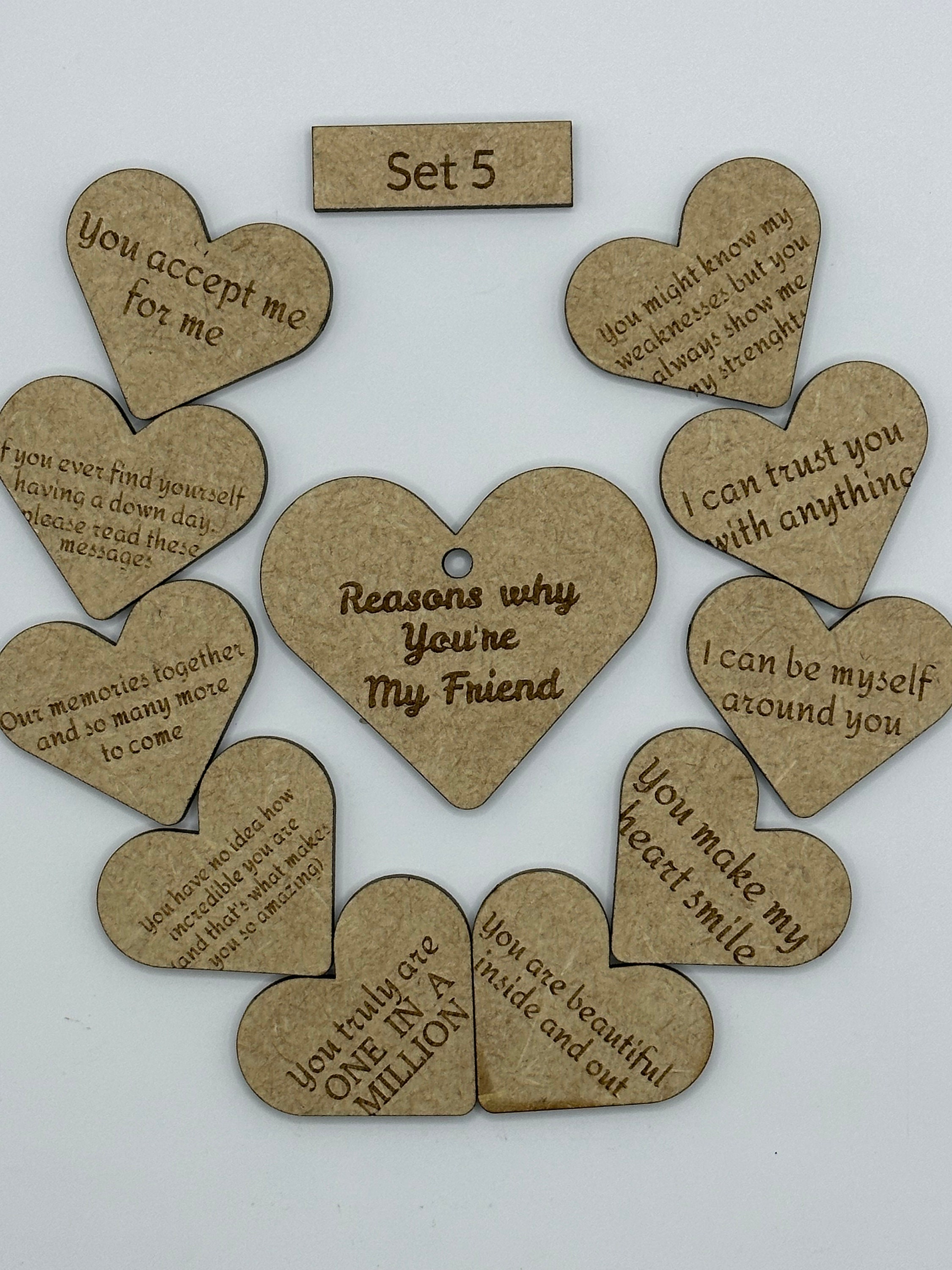 Reasons Your My Friend Friendship Tokens Birthday Gift Bag of Heartfelt ...