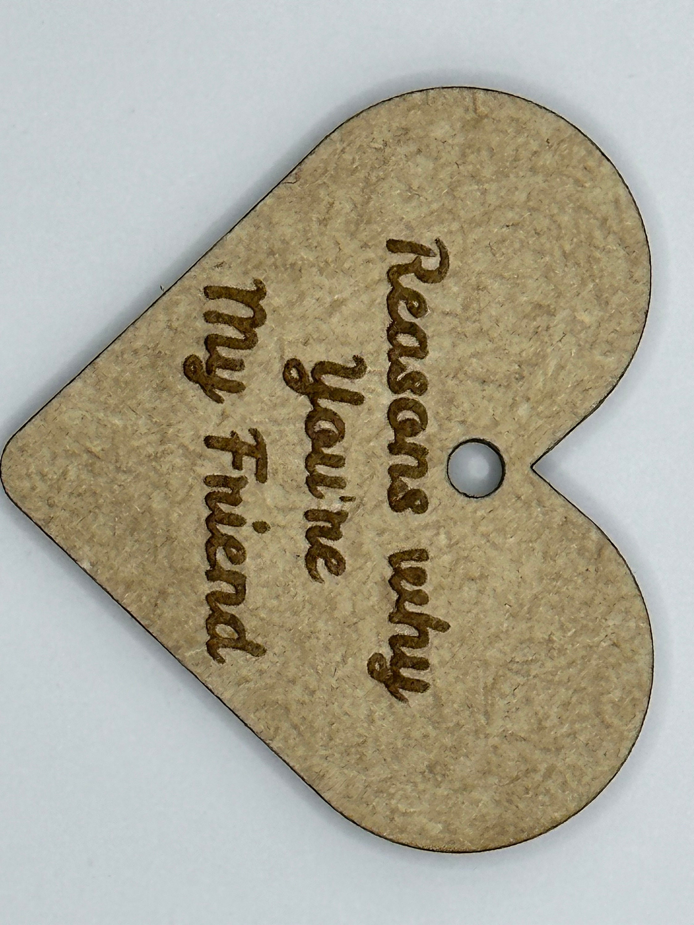 Reasons Your My Friend Friendship Tokens Birthday Gift Bag of Heartfelt ...