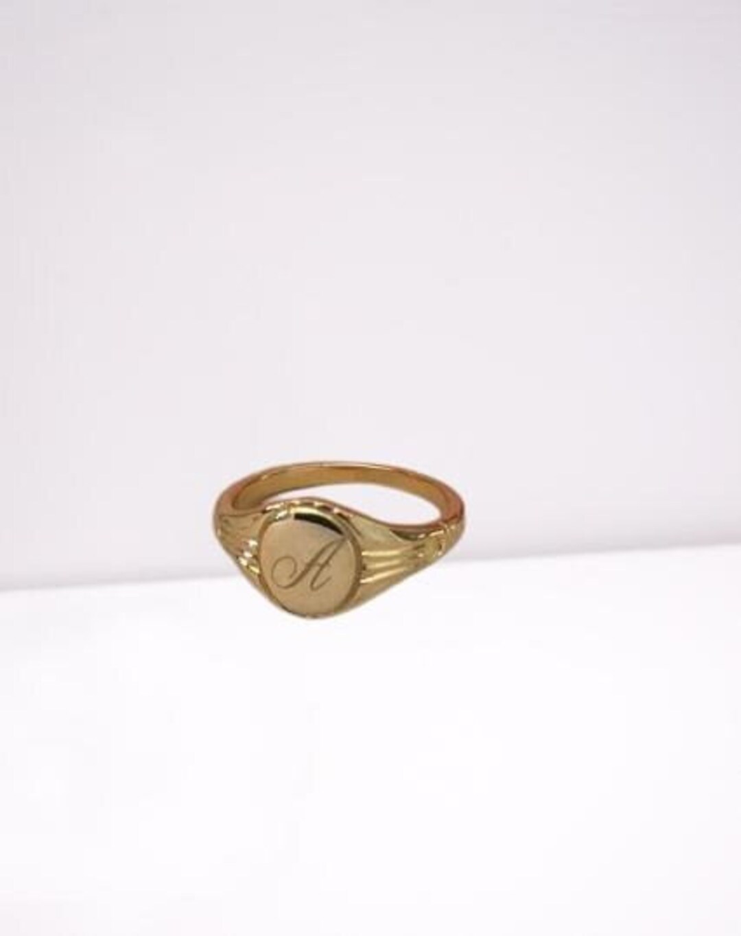 Oval Shape Signet Ring, Letter Engraved Ring, Signet Ring, 925 Sterling ...