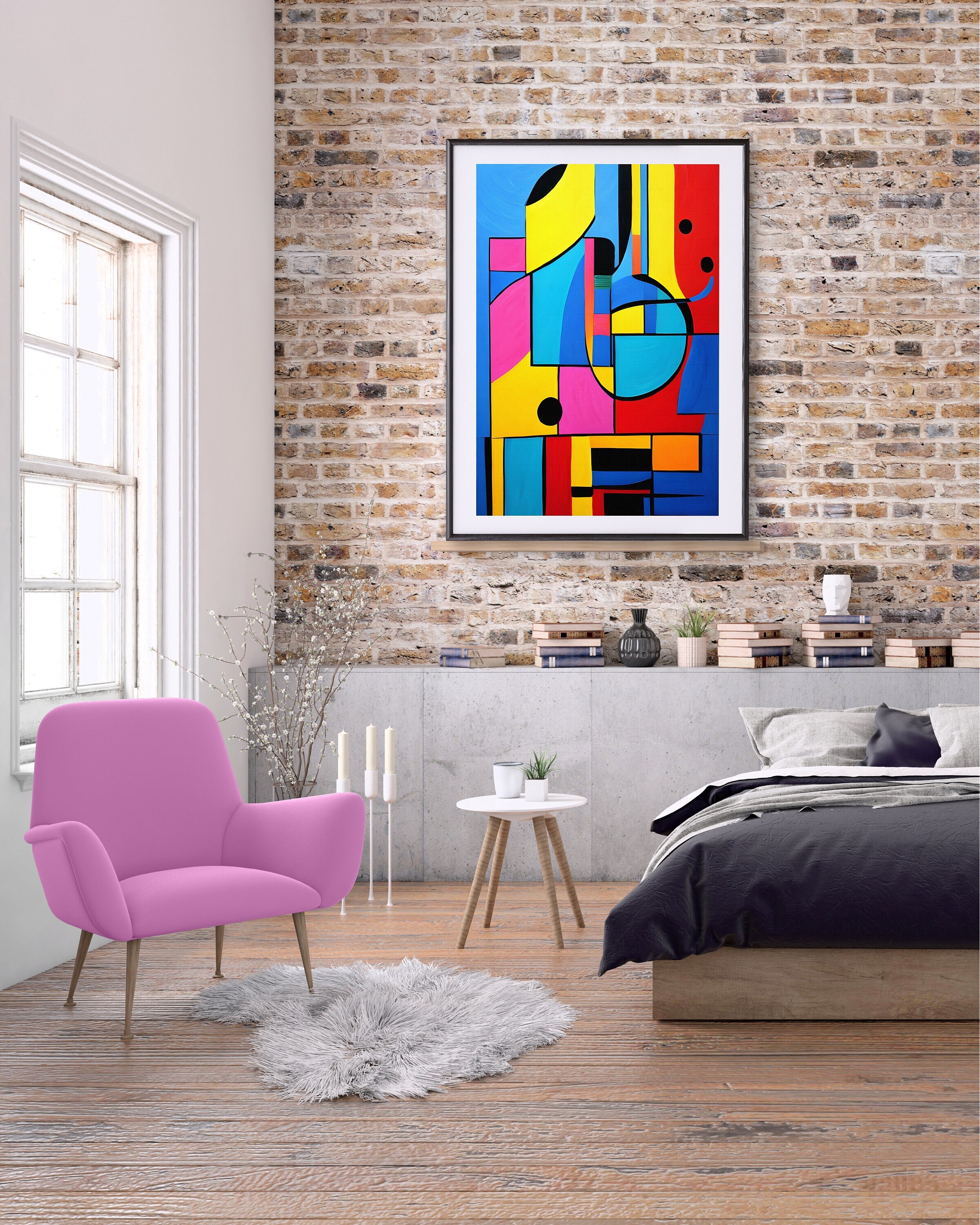 Vivid Wall Art Painting Modern Poster Colourful Vivid Print - Etsy