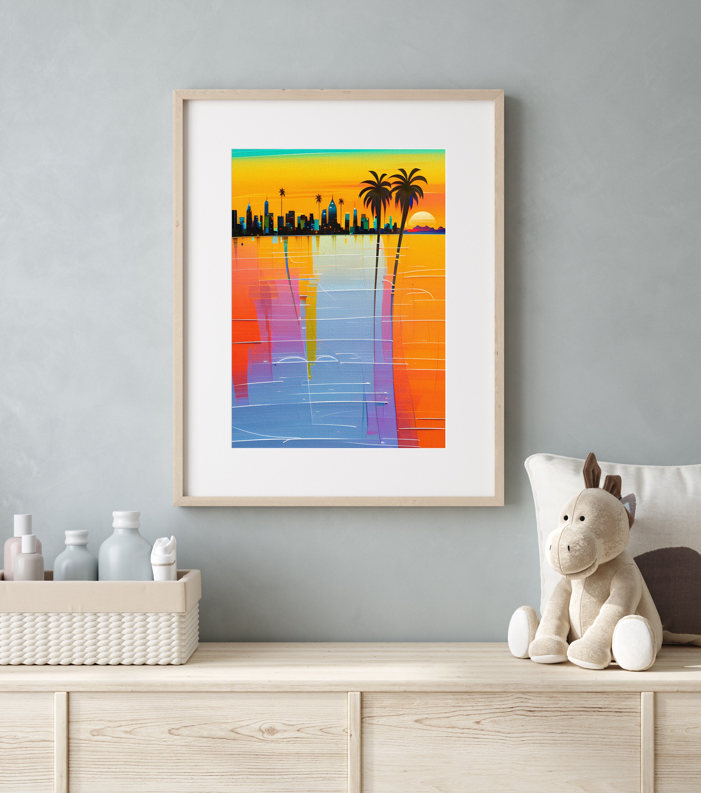 Vivid Wall Art Painting Modern Poster Colourful Print - Etsy