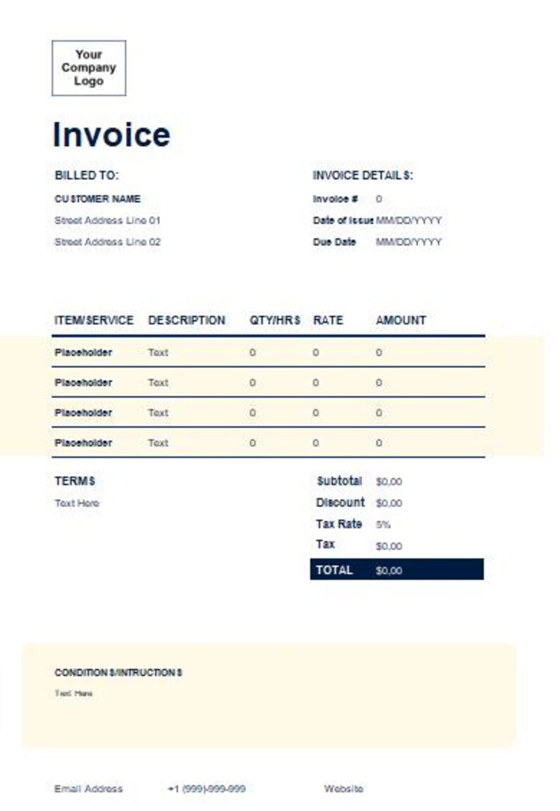 Comprehensive Excel Invoice Templates Bundle 3+1 - Etsy Canada