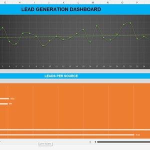Lead Generation Dashboard Excel Template for Tracking Leads by Source ...