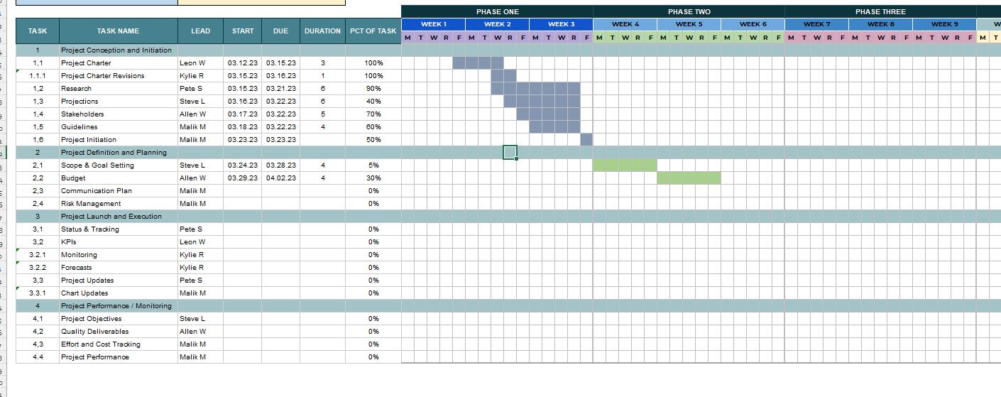 Comprehensive Medical Gantt Chart Template for Project Planning - Etsy