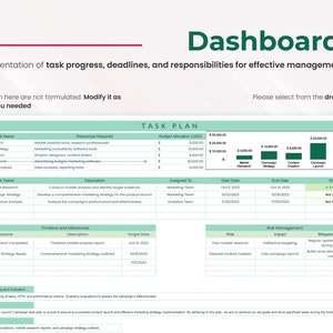 Efficiently Organize Your Tasks With Our Excel Task Plan Template - Etsy
