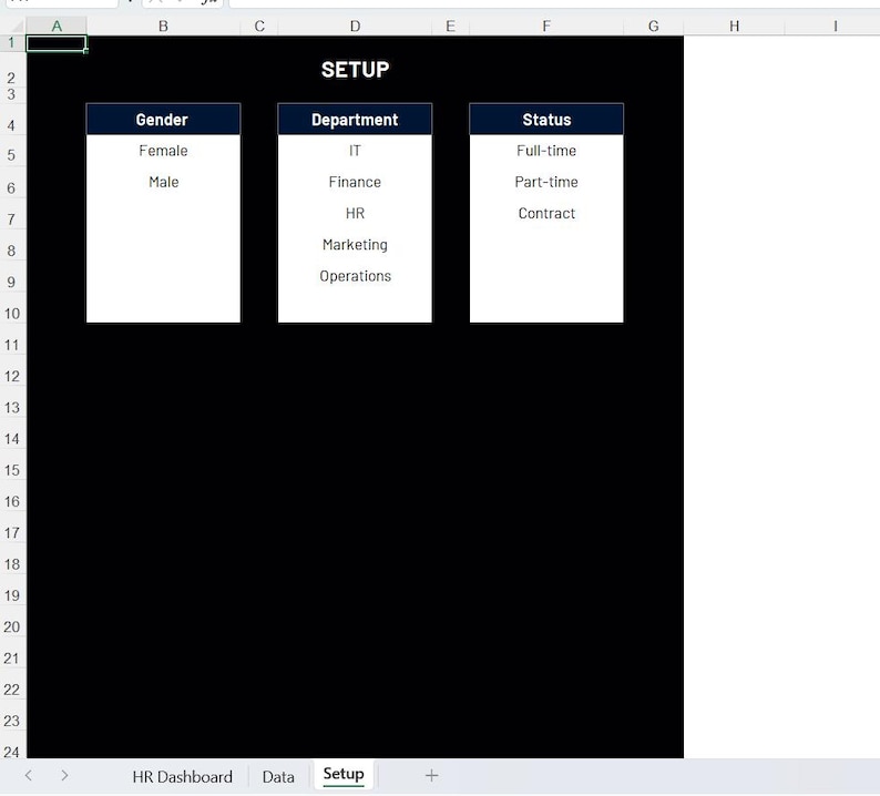 Visualize HR Metrics With Our Sample HR Dashboard Excel Template - Etsy