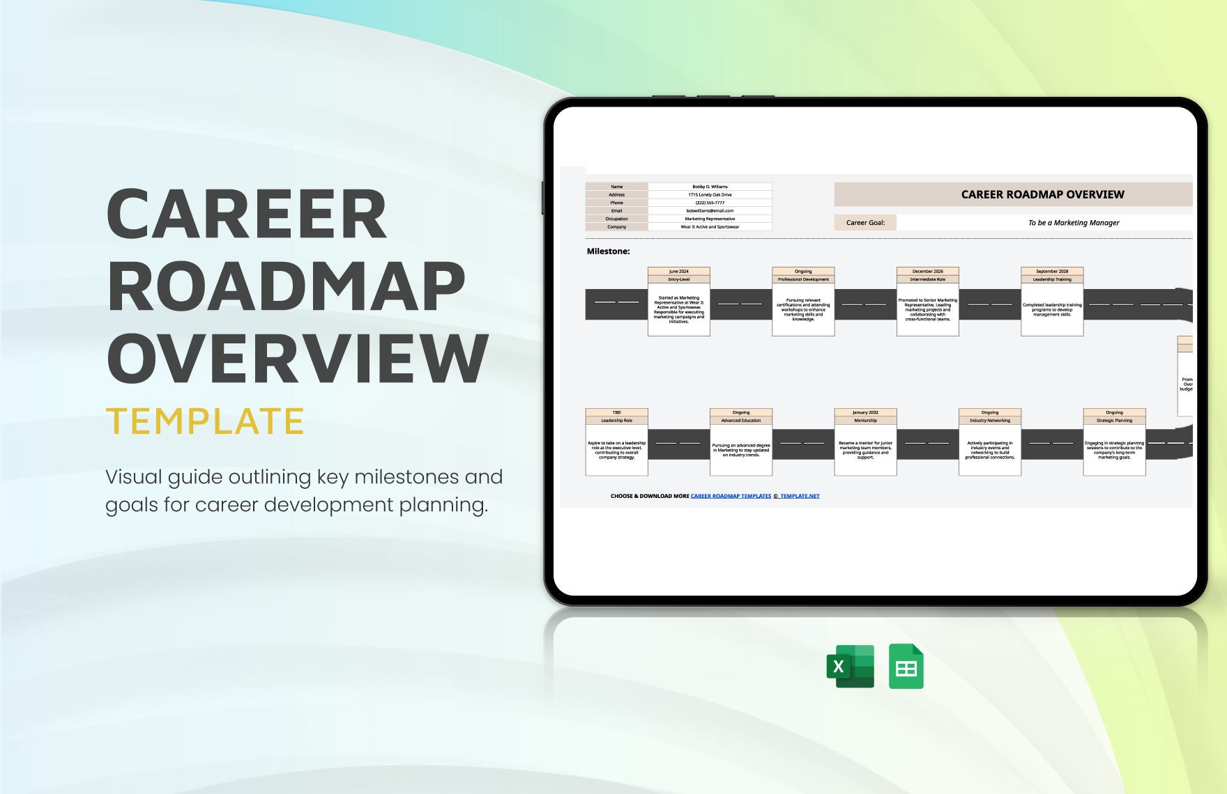Plan Your Path to Success With Our Excel Roadmap Template - Etsy