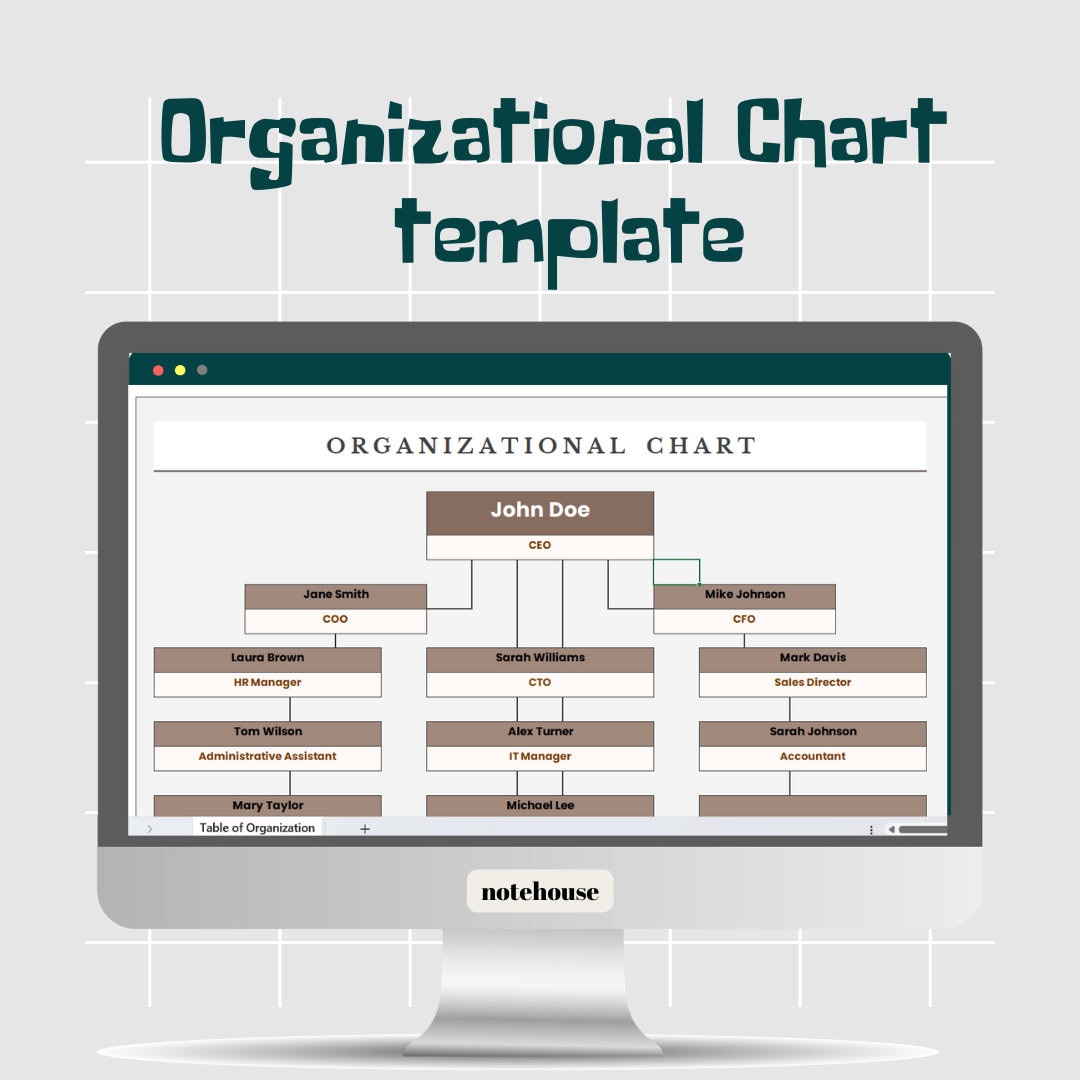 Streamline Your Workflow With Our Organizational Chart Excel Template ...