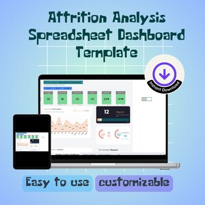 Hr Attrition Excel Dashboard - Etsy