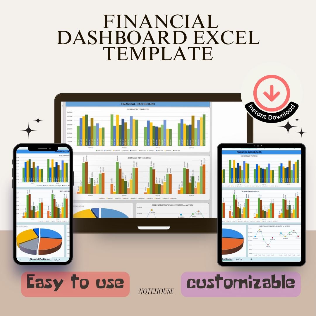 Editable Financial Dashboard Template, Digital Ic-financial-dashboard ...