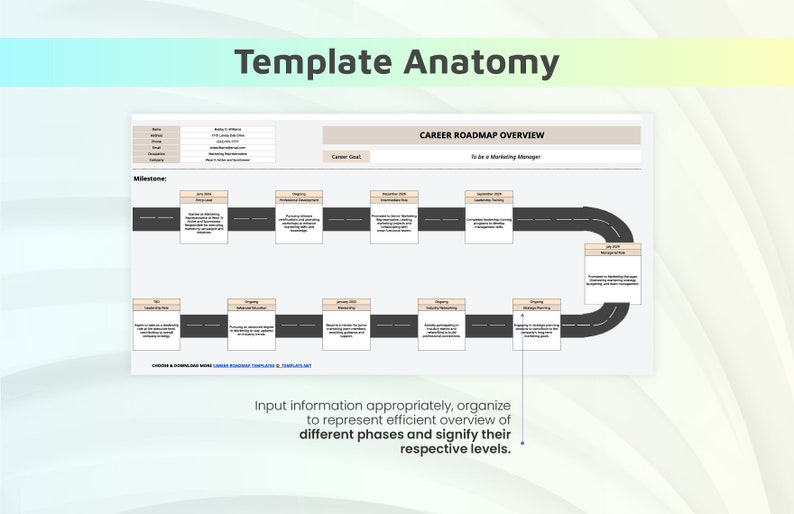 Plan Your Path to Success With Our Excel Roadmap Template - Etsy
