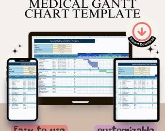 Hospital Management Gantt Chart Template, Editable Google Sheets for ...