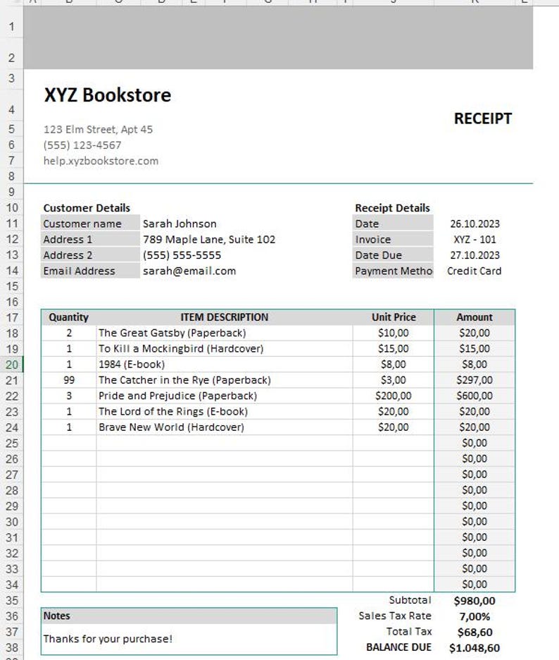 Fillable Printable Receipt Template Excel | Editable Receipt Form ...