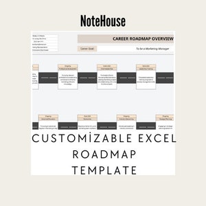 Plan Your Path to Success With Our Excel Roadmap Template - Etsy