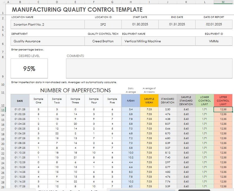 Comprehensive Quality Control Excel Template – Perfect for Any Industry ...