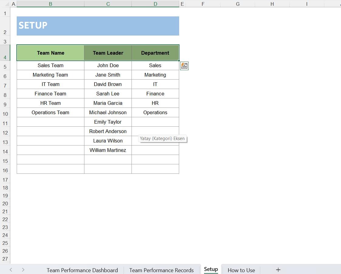 Excel HR Team Performance Dashboard Template - Etsy