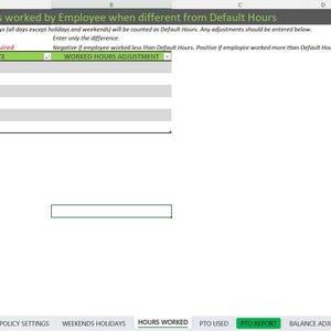 PTO Calculator Hourly Excel Template: Employee Leave Tracker (digital ...