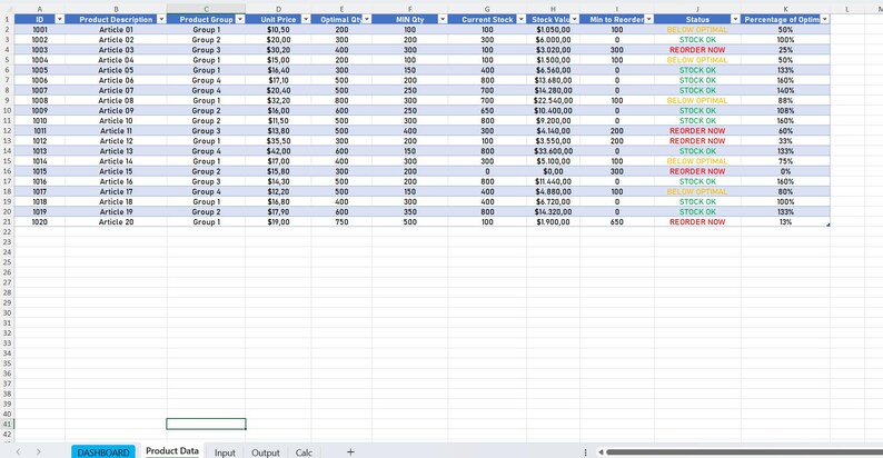 Optimize Stock Management With Our Inventory Dashboard Excel Template ...