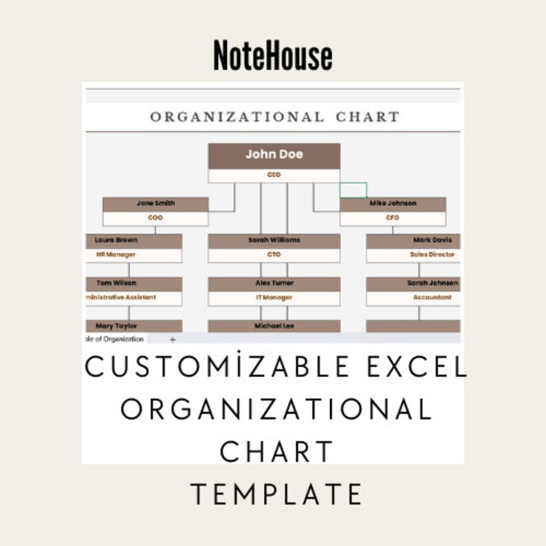 Streamline Your Workflow With Our Organizational Chart Excel Template ...