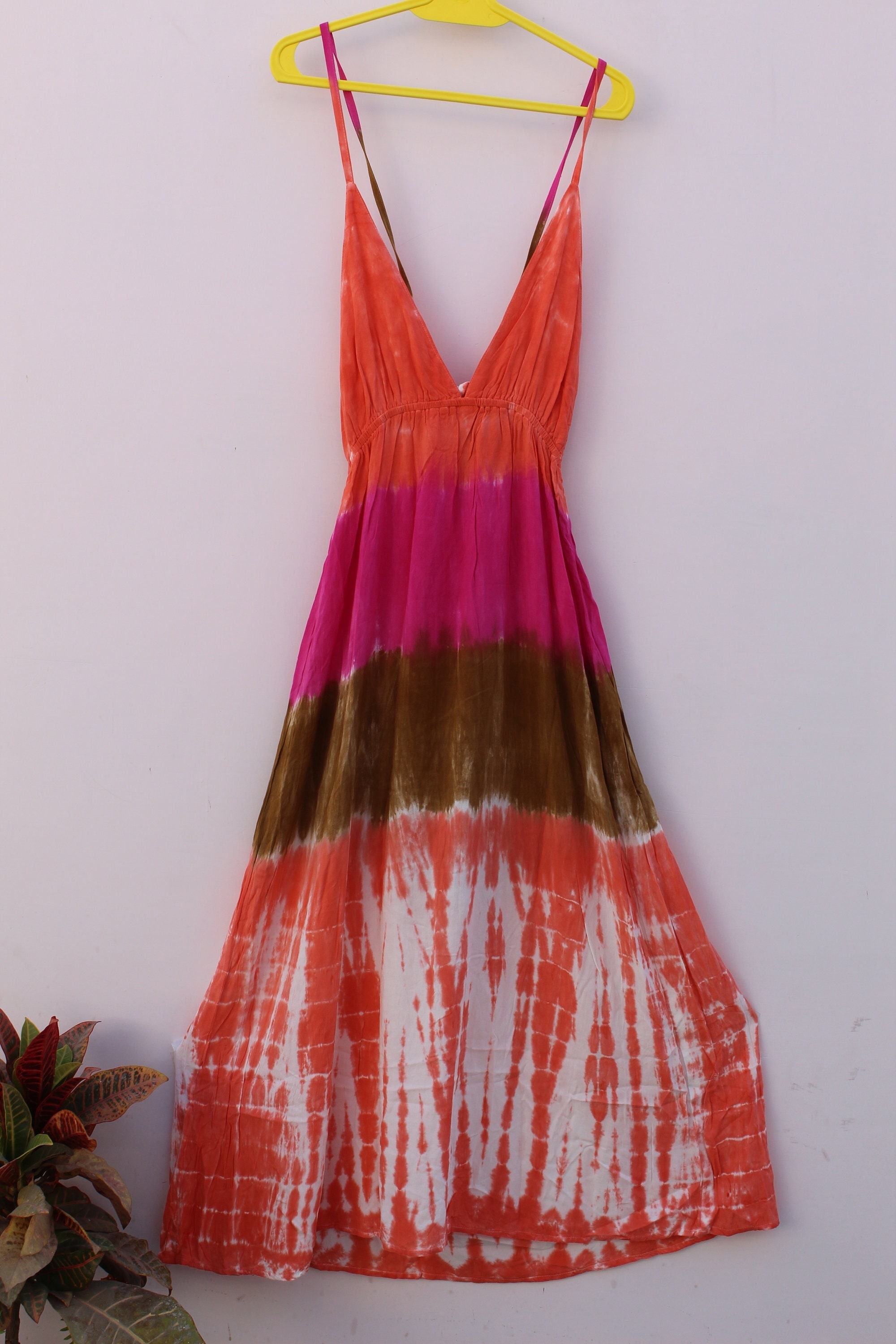 Indian Tie Dye Dress Long Tie Dye Dress Maxi Dress Beach Gown Summer ...