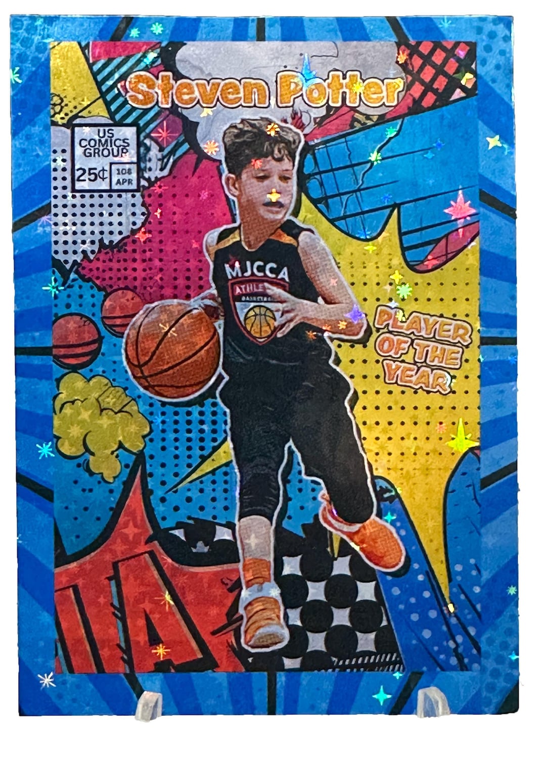 Comic Holographic Sports Card - Etsy