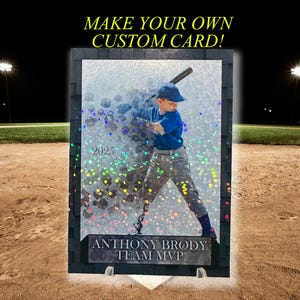 Cubed Art Holographic Sports Card With Case - Etsy