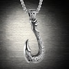 Biker Fishing Hawaiian Fish Hook Stainless Steel Pendant Necklace for ...