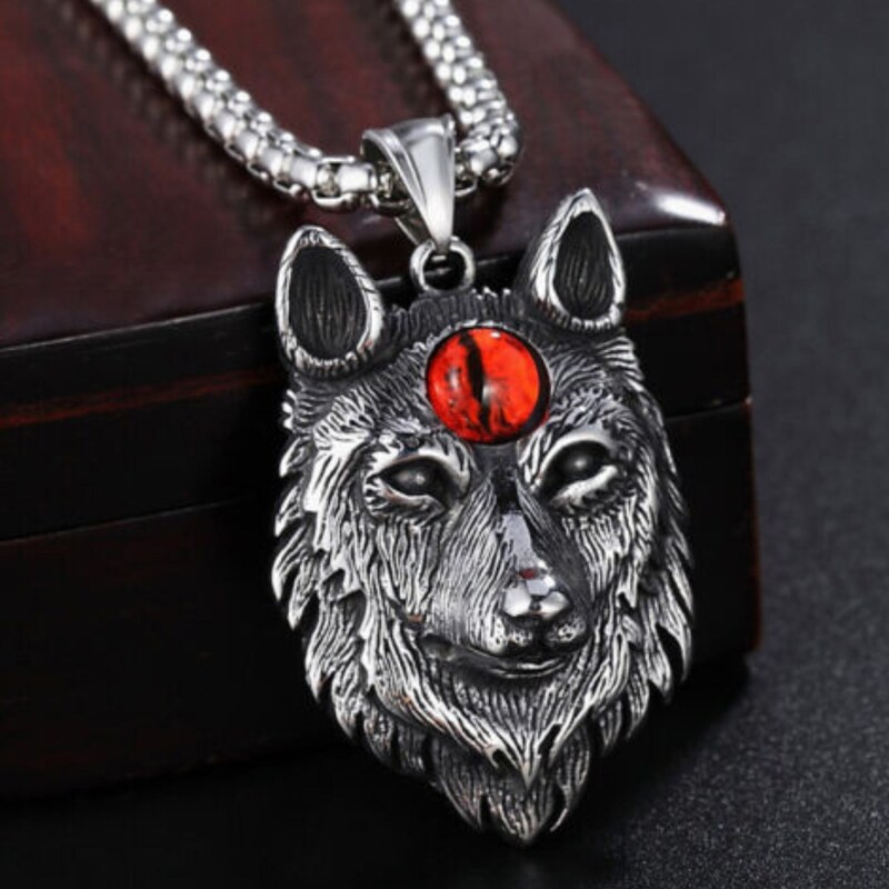 Wolf Necklace for Men - Etsy