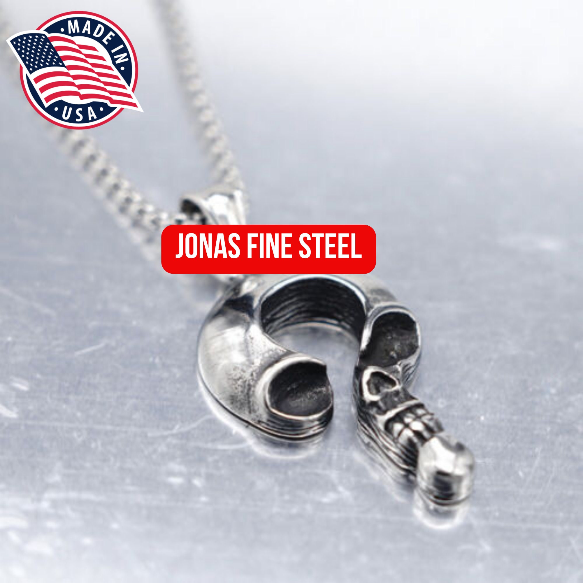 Question Mark Skull Stainless Steel Pendant Necklace Macabre and Grim ...