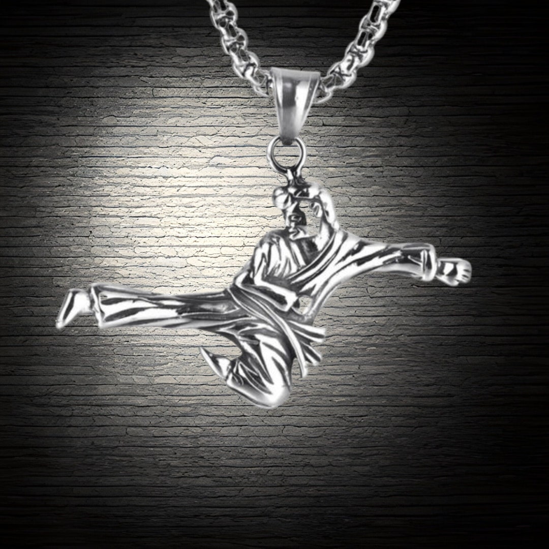 Taekwondo Karate Master Stainless Steel Pendant Necklace | Martial Arts ...