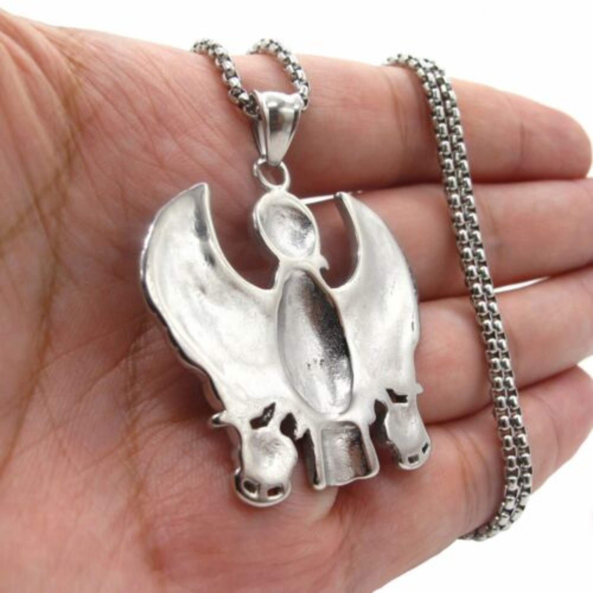 Egyptian Horus Falcon Ankh Stainless Steel Pendant Necklace | Powerful ...