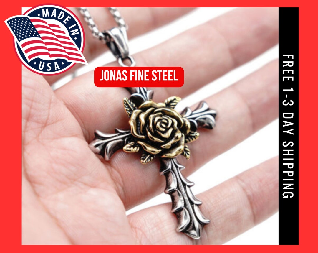 Christian Rosicrucian Rose Cross Stainless Steel Pendant - Etsy