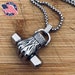 Hand Lifting Dumbbell Stainless Steel Pendant Necklace | Fitness ...