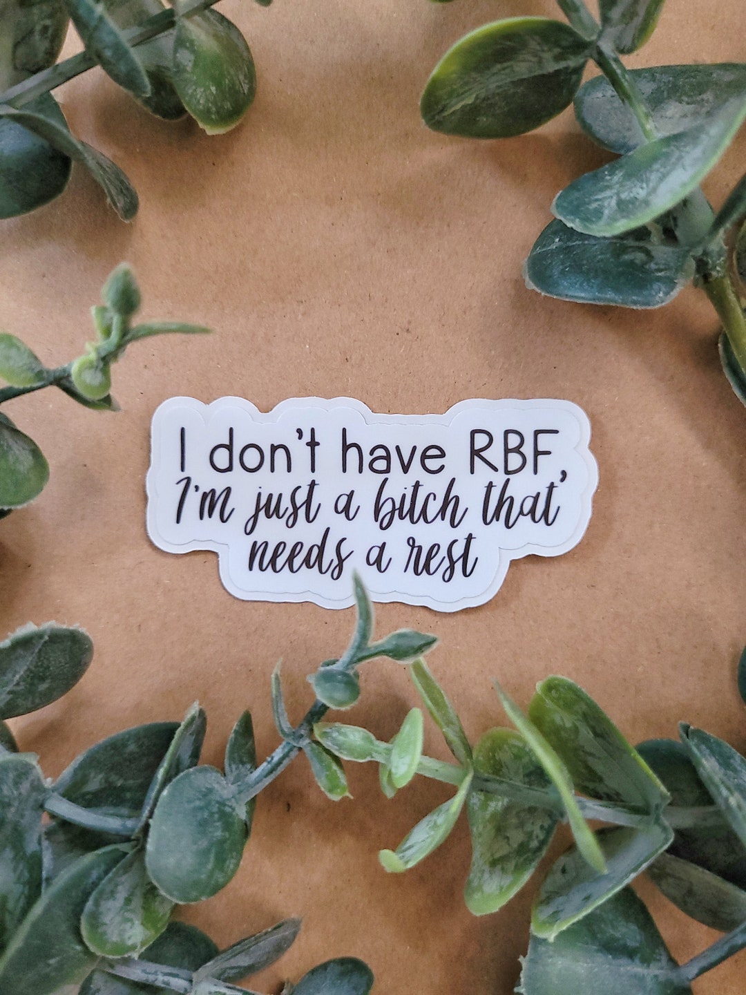 RBF Sticker, Resting Bitch Face Sticker, Funny Sticker, Tumbler Sticker ...