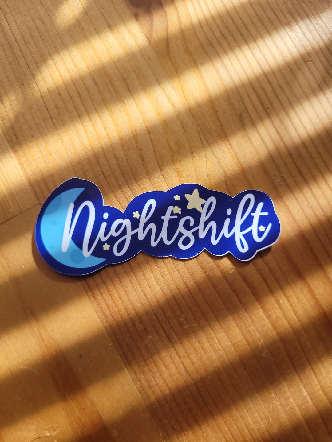 Nightshift Sticker: Waterproof Vinyl, Moon and Stars - Etsy