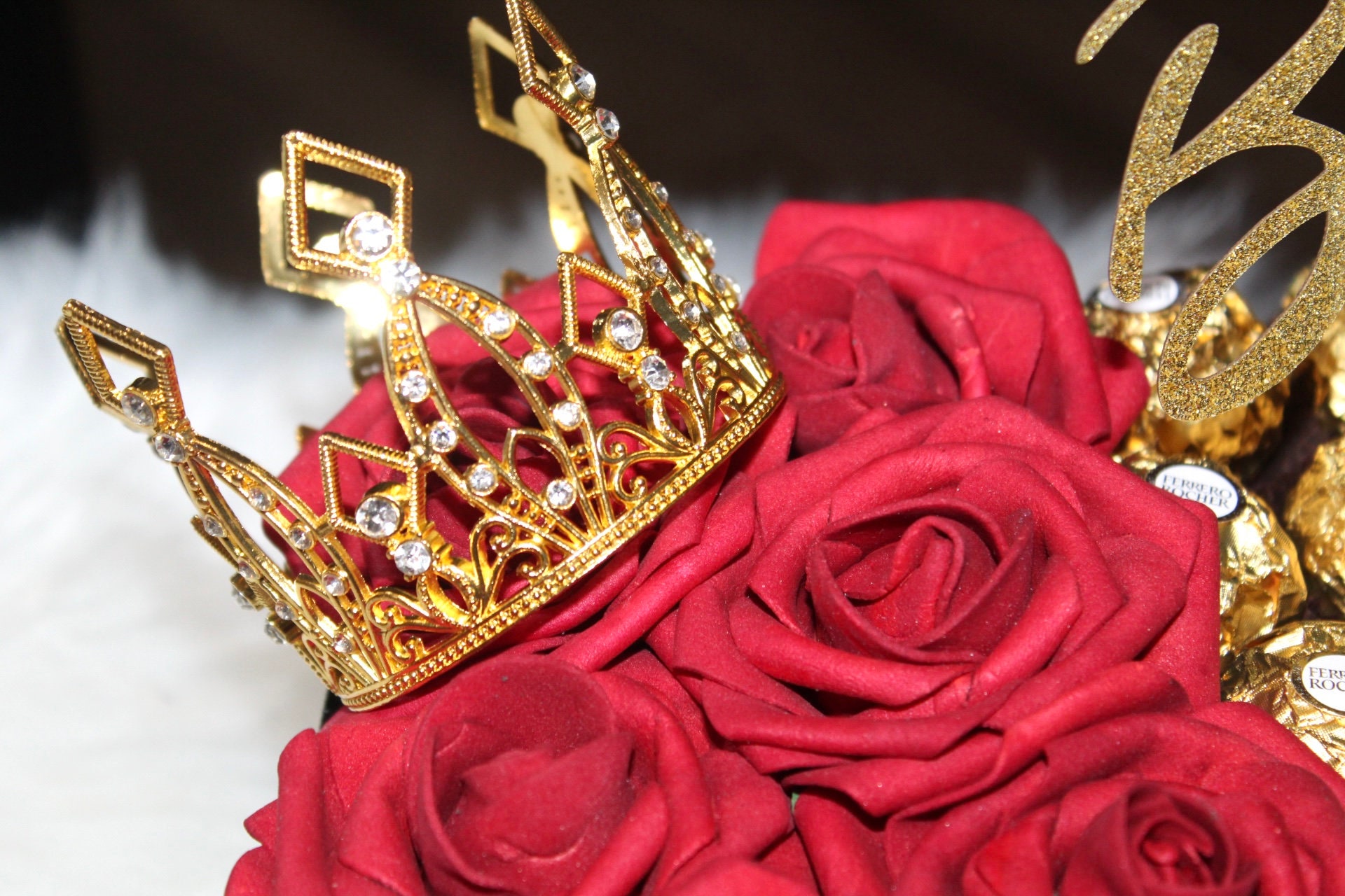 Personalized Heart Shaped Red Rose Flower Arrangement Valentine's Day ...