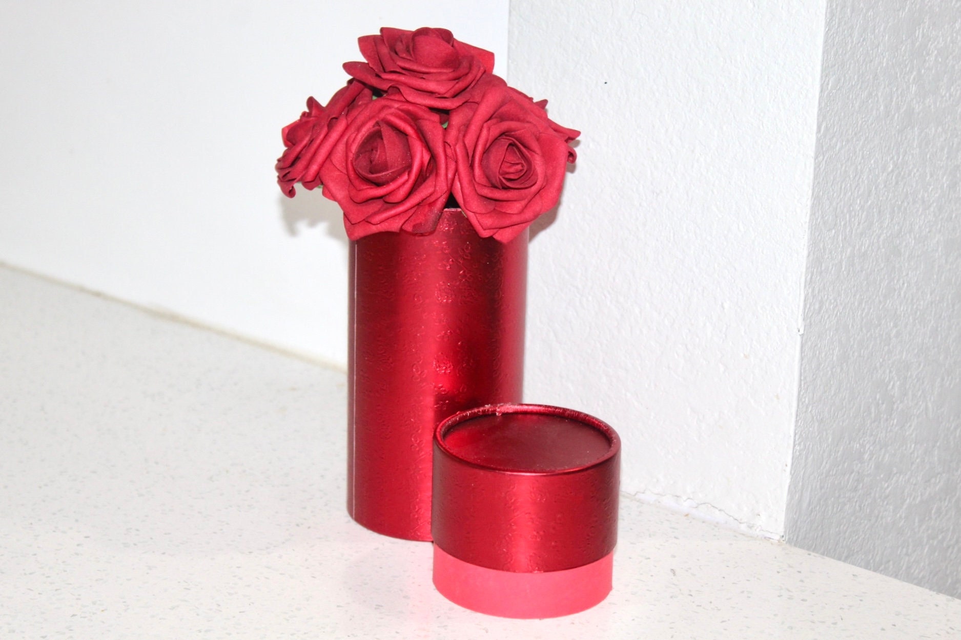 Personalized Red Rose Flower Arrangement Valentine's Day Flowers ...