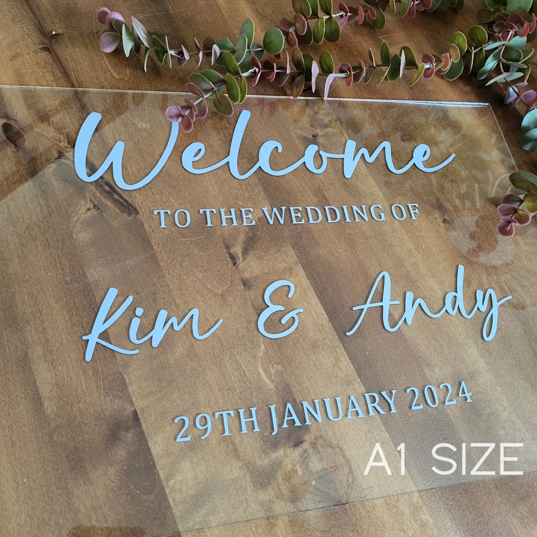 Vinyl Decal Sticker for DIY Wedding Sign A1 Wedding Welcome Sign Vinyl ...