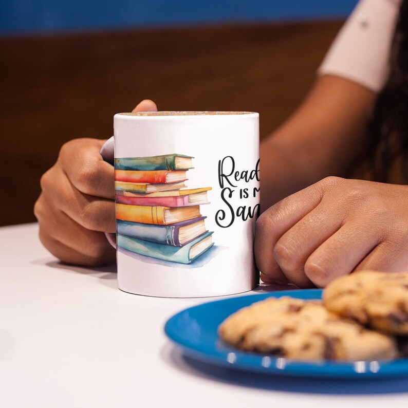 Reading is My Sanity Book Mug: Stacks of Joy for Book Lovers | Perfect ...