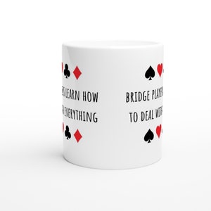 Bridge Game Mug With Card Suit Graphics - for Bridge Players Who Learn ...