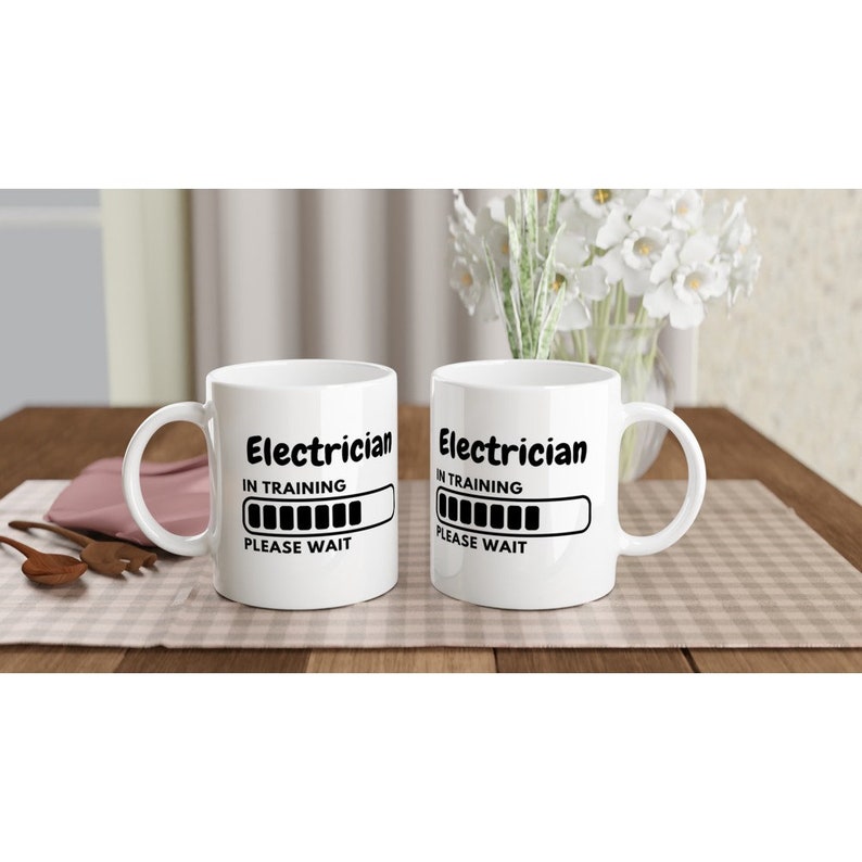 Electrician-in-training Mug: Loading Bar Graphic, Aspiring Electrician ...