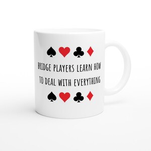 Bridge Game Mug With Card Suit Graphics - for Bridge Players Who Learn ...