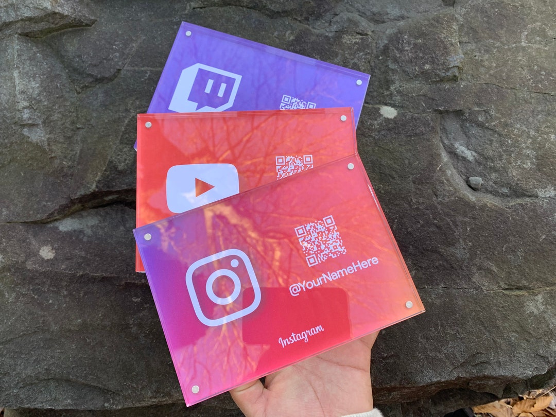 Personalized QR Code Plaques for Twitch/ Youtube / Instagram - Etsy