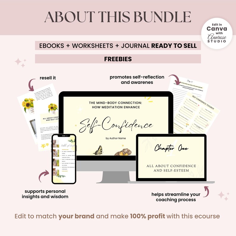 Done for You Self Confidence Course | Self Love Self Care PLR/MRR Ebook ...